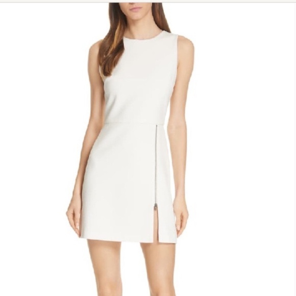 Alice+Olivia Julie Zip Minidress - Gem